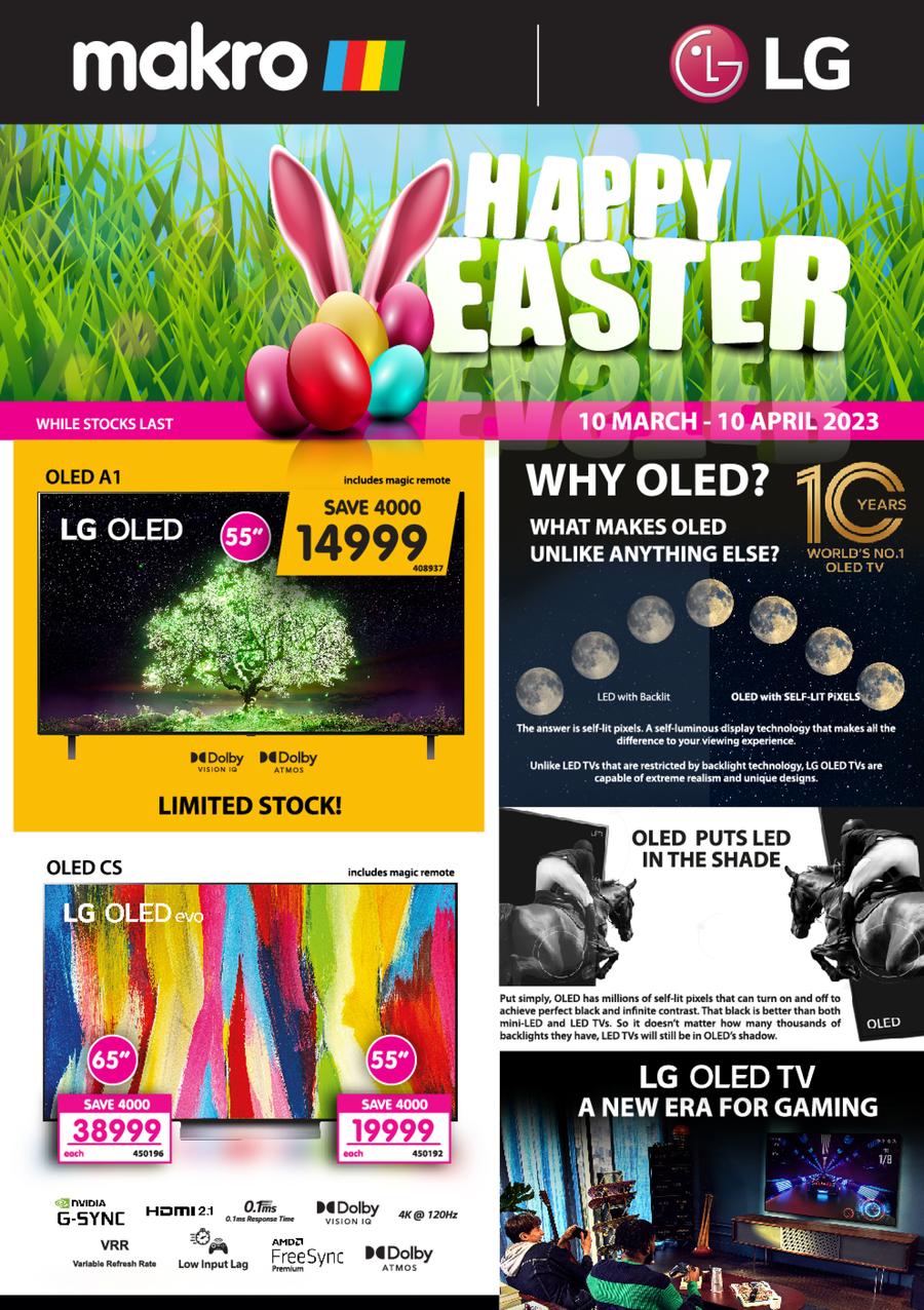 Makro : Enjoy Easter With LG (10 March - 10 April 2023) — m.guzzle.co.za