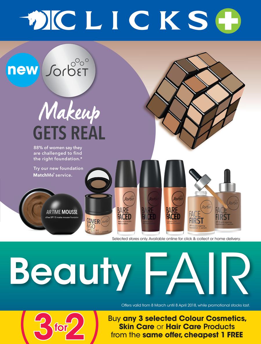 Clicks : Beauty Fair (8 March - 8 April 2018) — m.guzzle.co.za