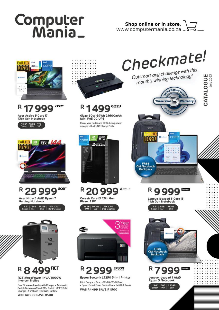 Computer Mania (1 July - 31 July 2023) — m.guzzle.co.za