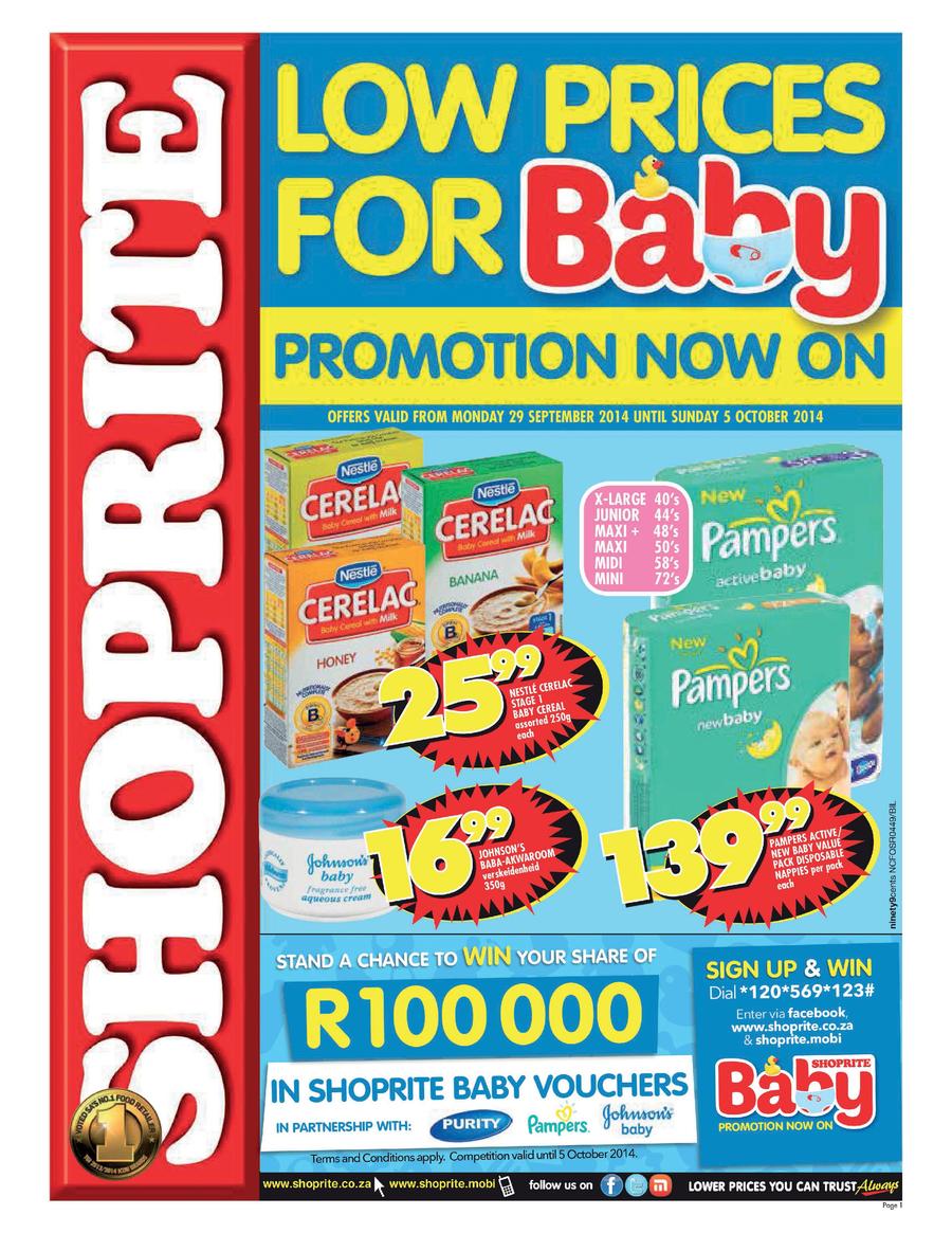 Shoprite : Low Prices For Baby ( 29 Sep - 05 Oct 2014 ) — www.guzzle.co.za