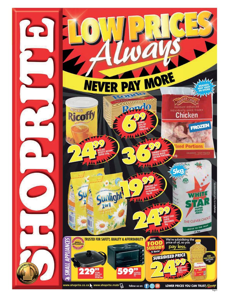 Shoprite Free State : Low Prices ( 13 Oct - 19 Oct 2014 ) — m.guzzle.co.za