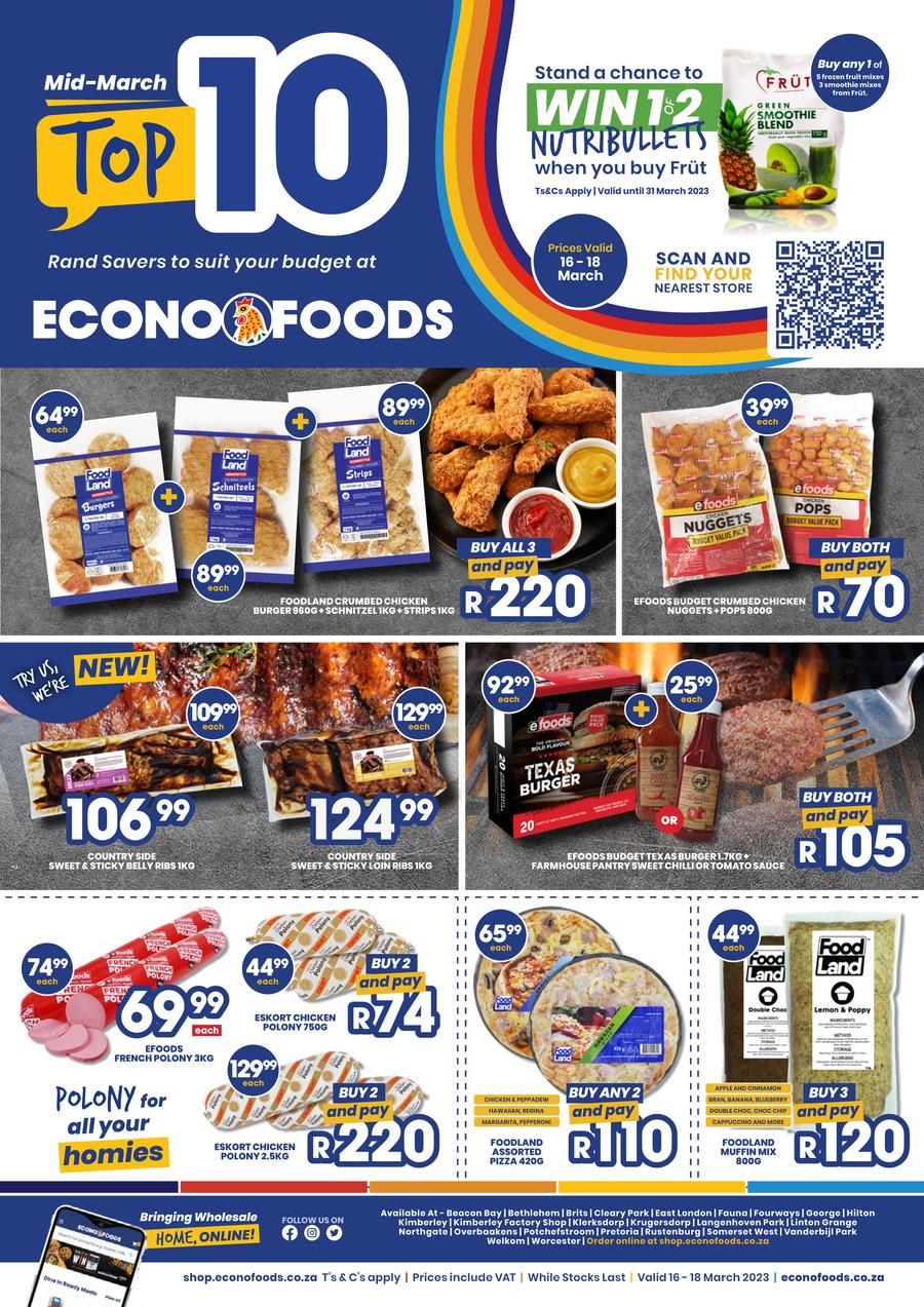 Econo Foods Western Cape : Mid-March Top 10 (16 March - 18 March 2023 ...
