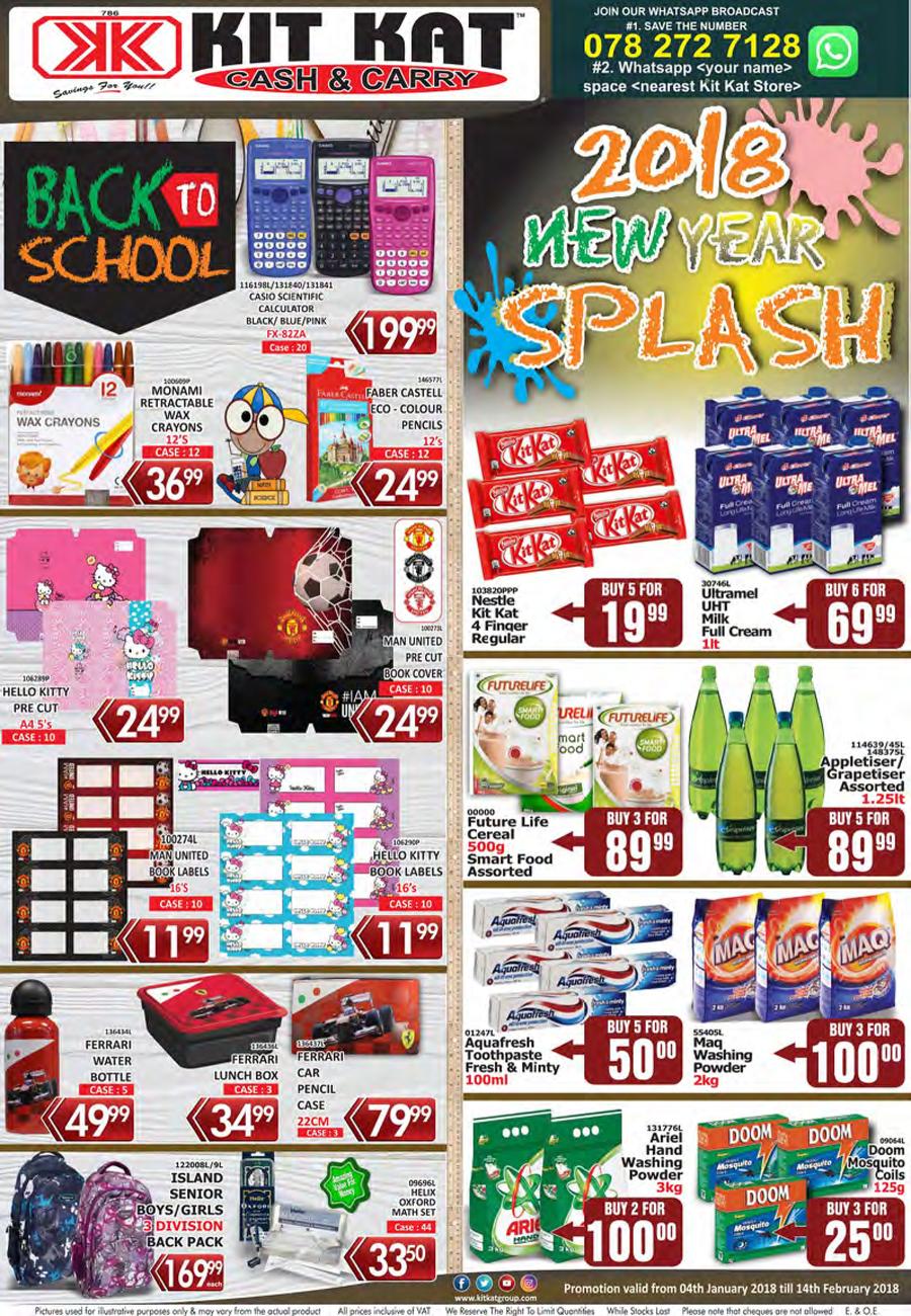 Kit Kat Cash & Carry : 2018 New Years Splash back To School(2 Jan - 14 ...