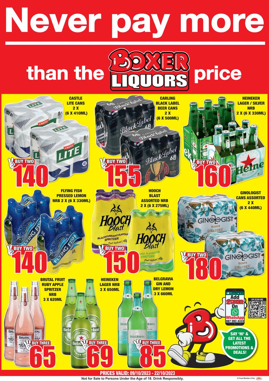 Boxer Liquor Limpopo & Mpumalanga : Never Pay More Than The Boxer Price ...