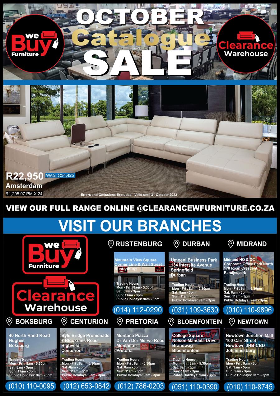 Clearance Warehouse : Sale (01 October - 31 October 2022) — m.guzzle.co.za