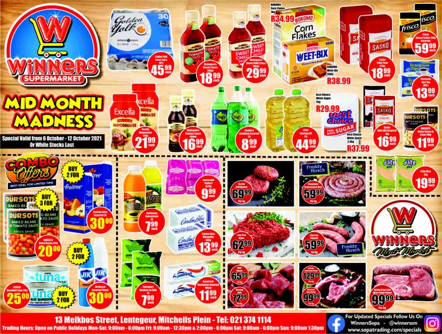 Winners Cash & Carry : Mid Month Madness (06 October - 12 October 2021 ...
