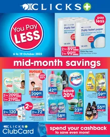 Clicks : You Pay Less (06 October - 19 October 2022) — www.guzzle.co.za