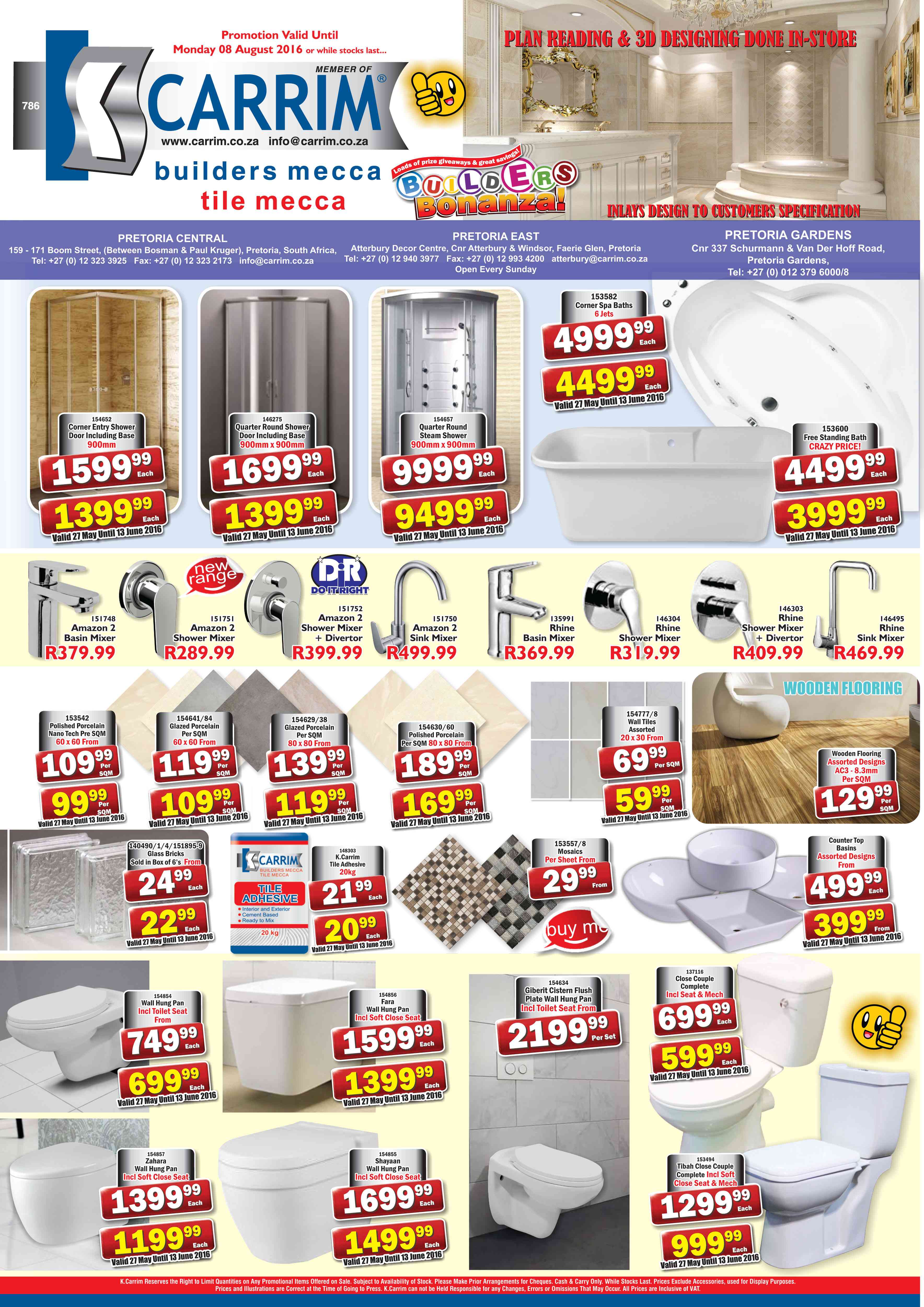 Special K.Carrim Tile Adhesive-20Kg Each — www.guzzle.co.za