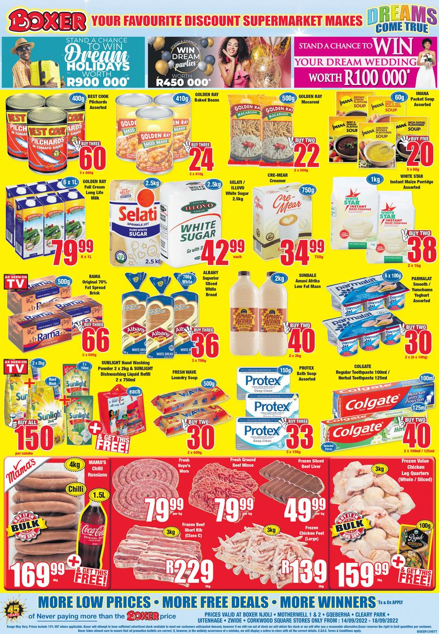 Boxer Super Stores Port Elizabeth : Dreams Come True (14 September - 18 ...