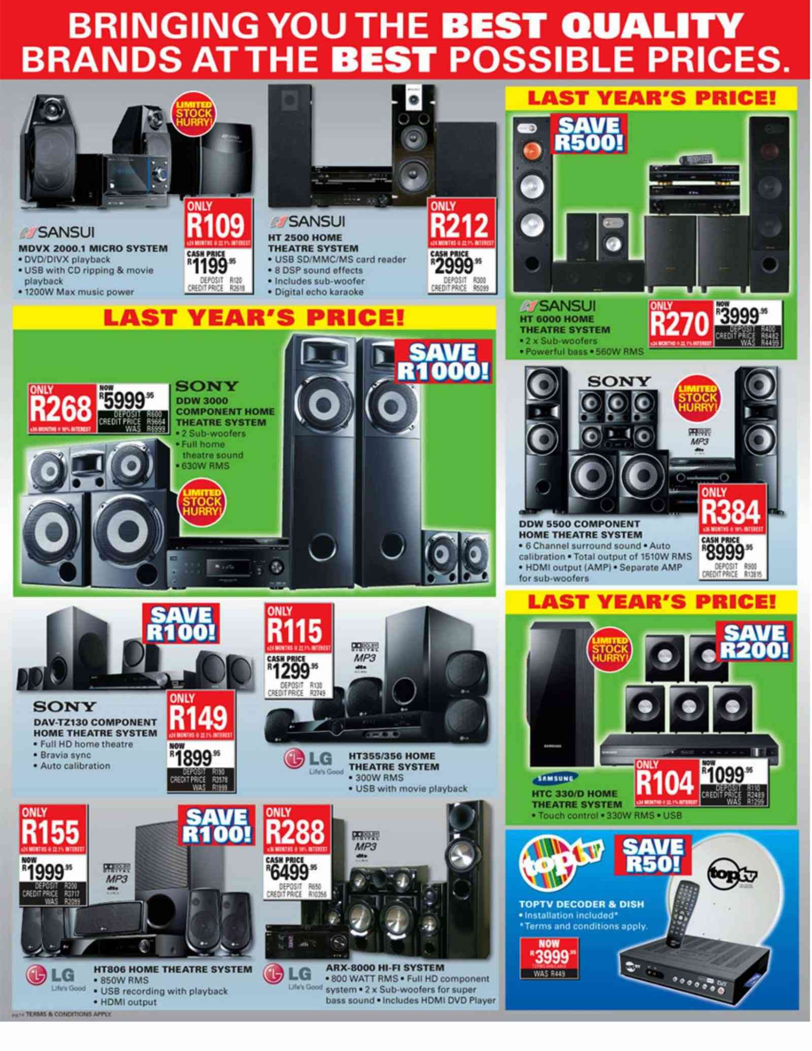 Special Sansui HT 6000 Home Theatre System — www.guzzle.co.za