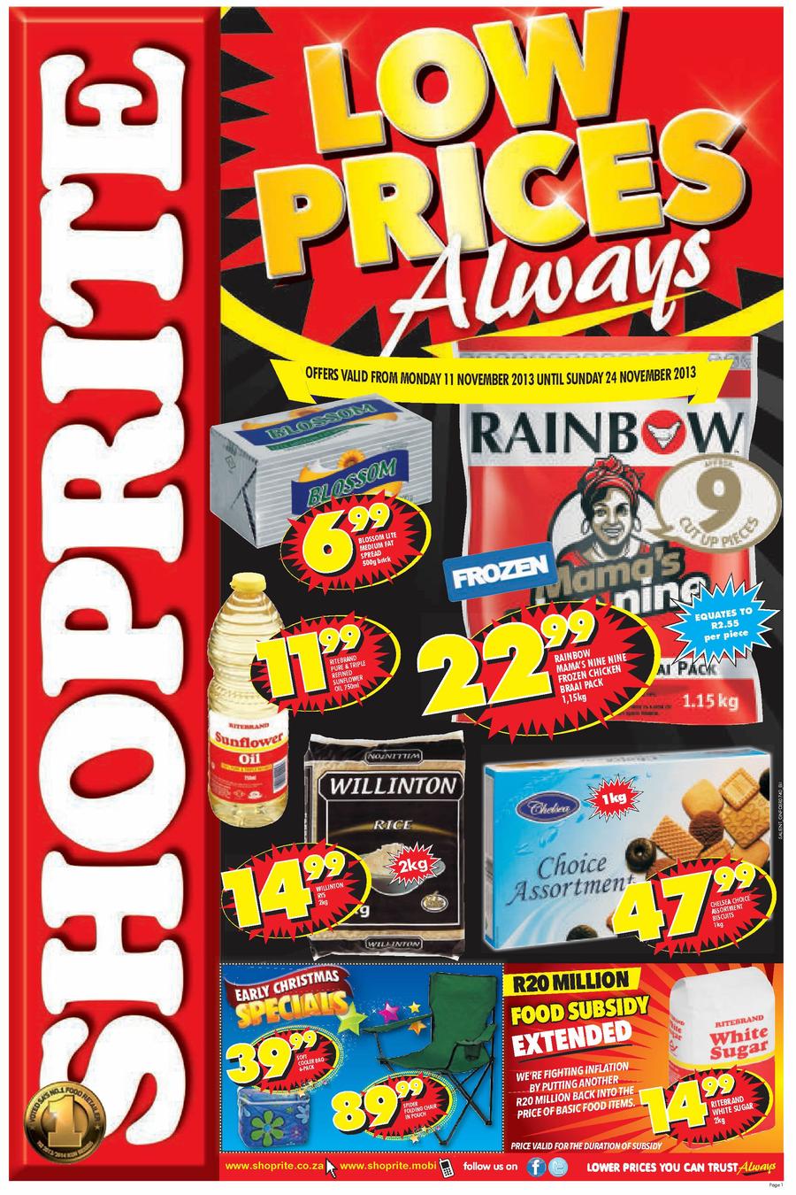 Shoprite : Low Prices Always ( 11 Nov - 24 Nov 2013 ) — m.guzzle.co.za