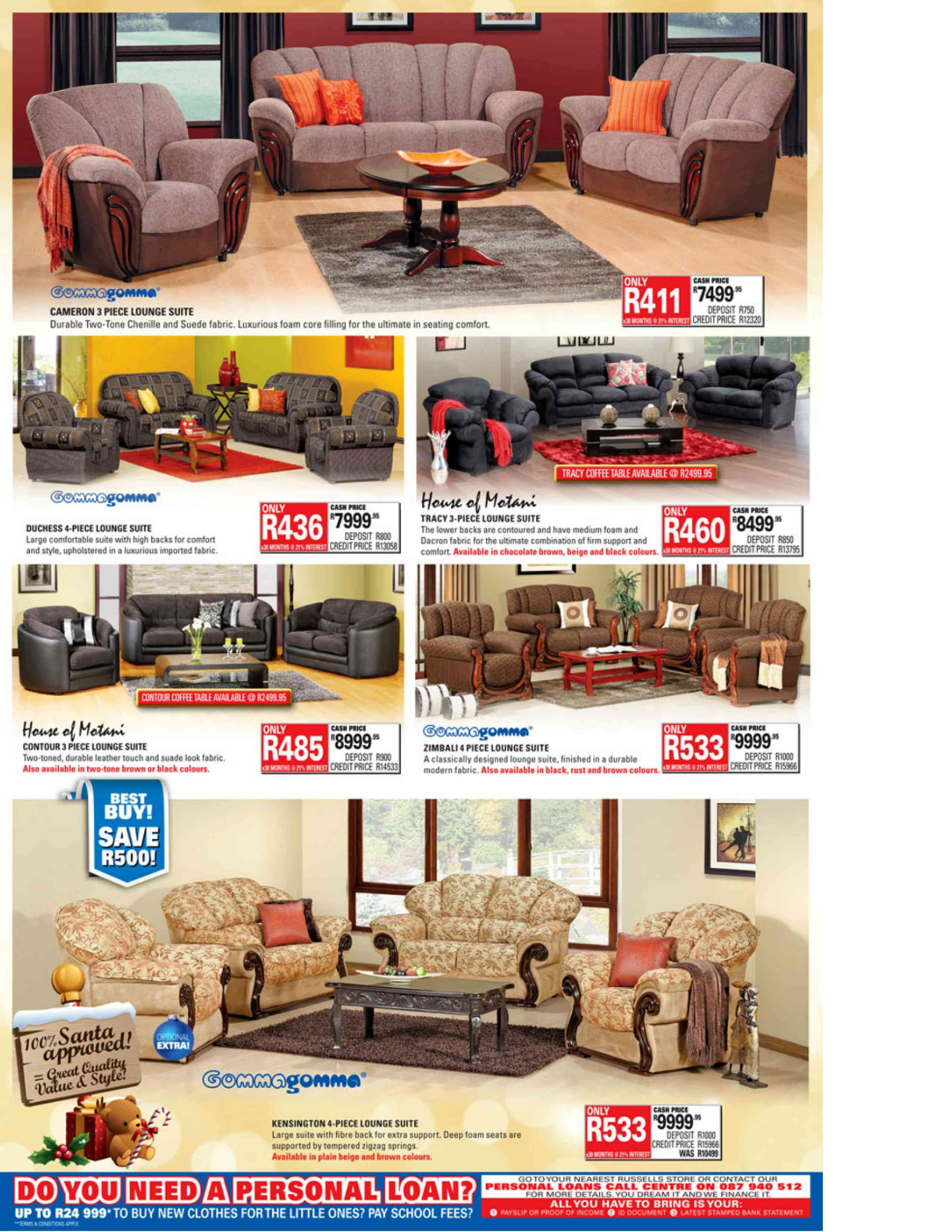 Special House Of Motani Tracy 3 Piece Lounge Suite — www.guzzle.co.za