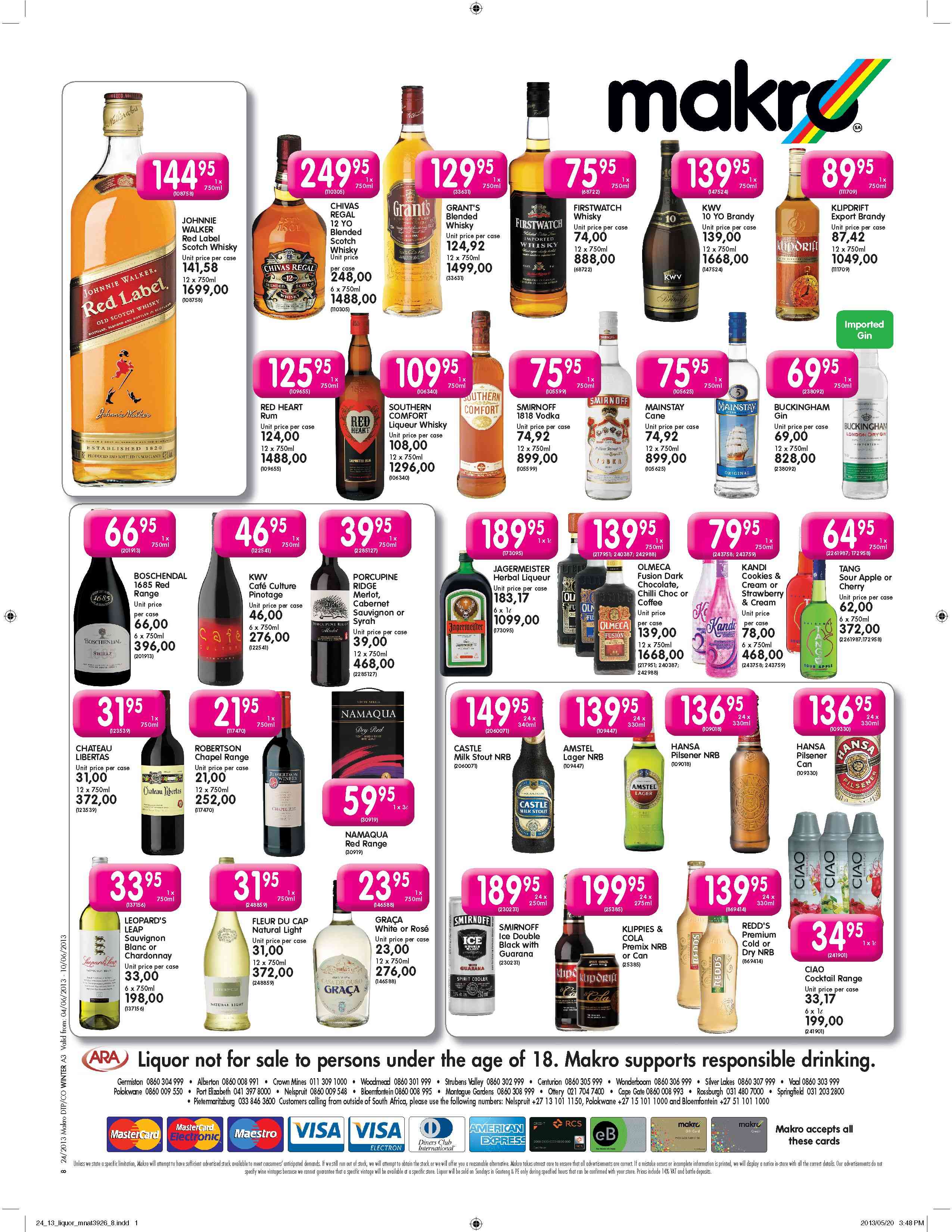 Special Ciao Cocktail Range-6X1Ltr — www.guzzle.co.za