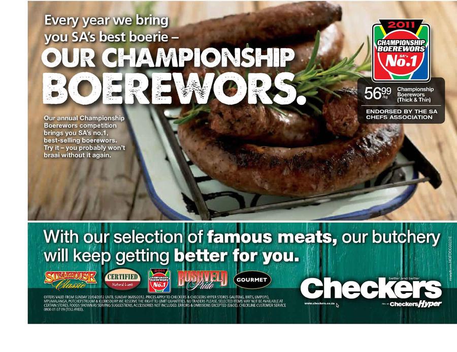 Checkers Gauteng : Butchery (22 Apr - 6 May) — www.guzzle.co.za