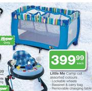 Special Hyper Little Me Camp Cot Assorted Colours-Each — www.guzzle.co.za