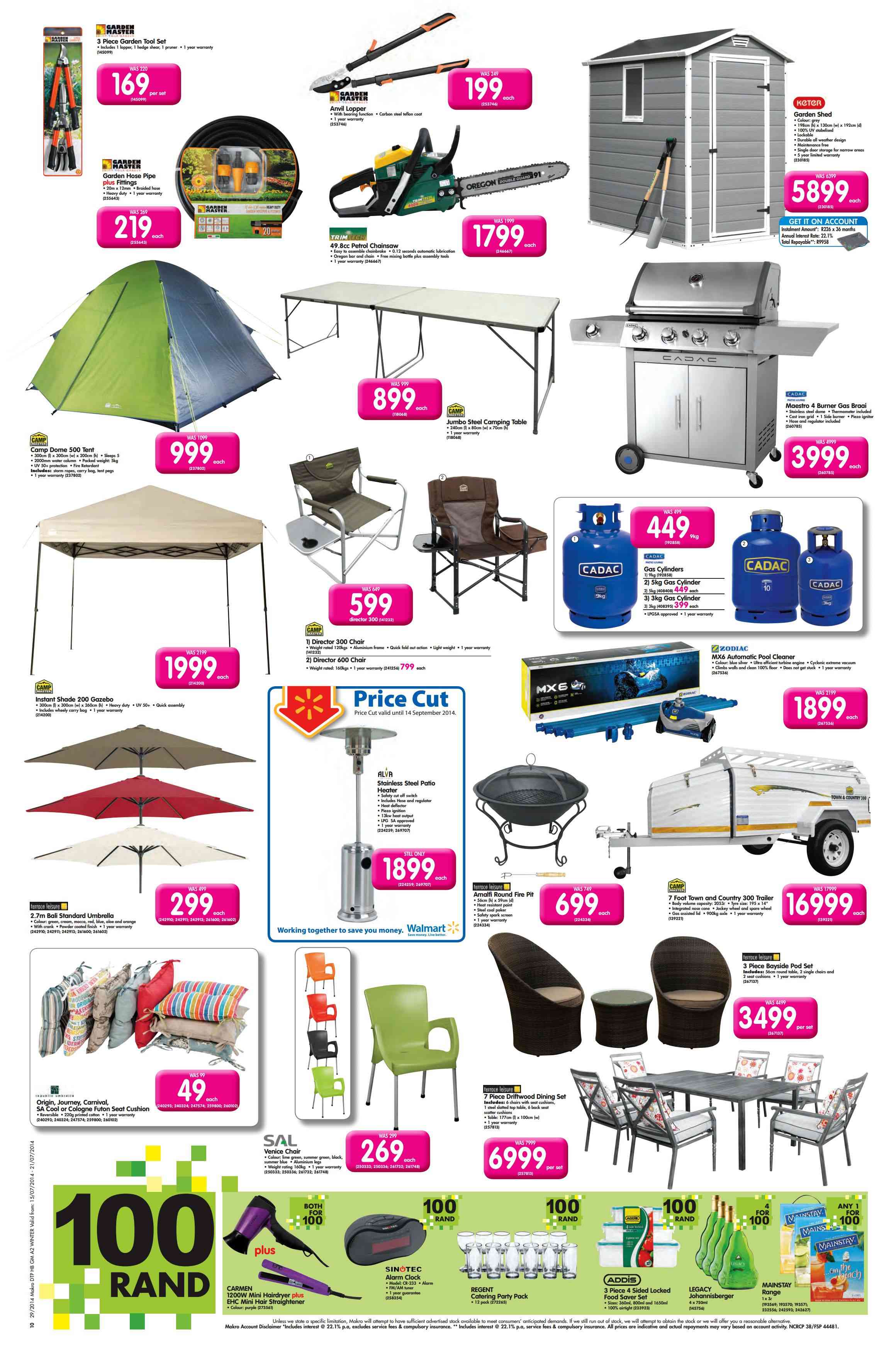 Special Camp Master Instant Shade 200 Gazebo-300cm(l)x300cm(w)x260cm(h ...