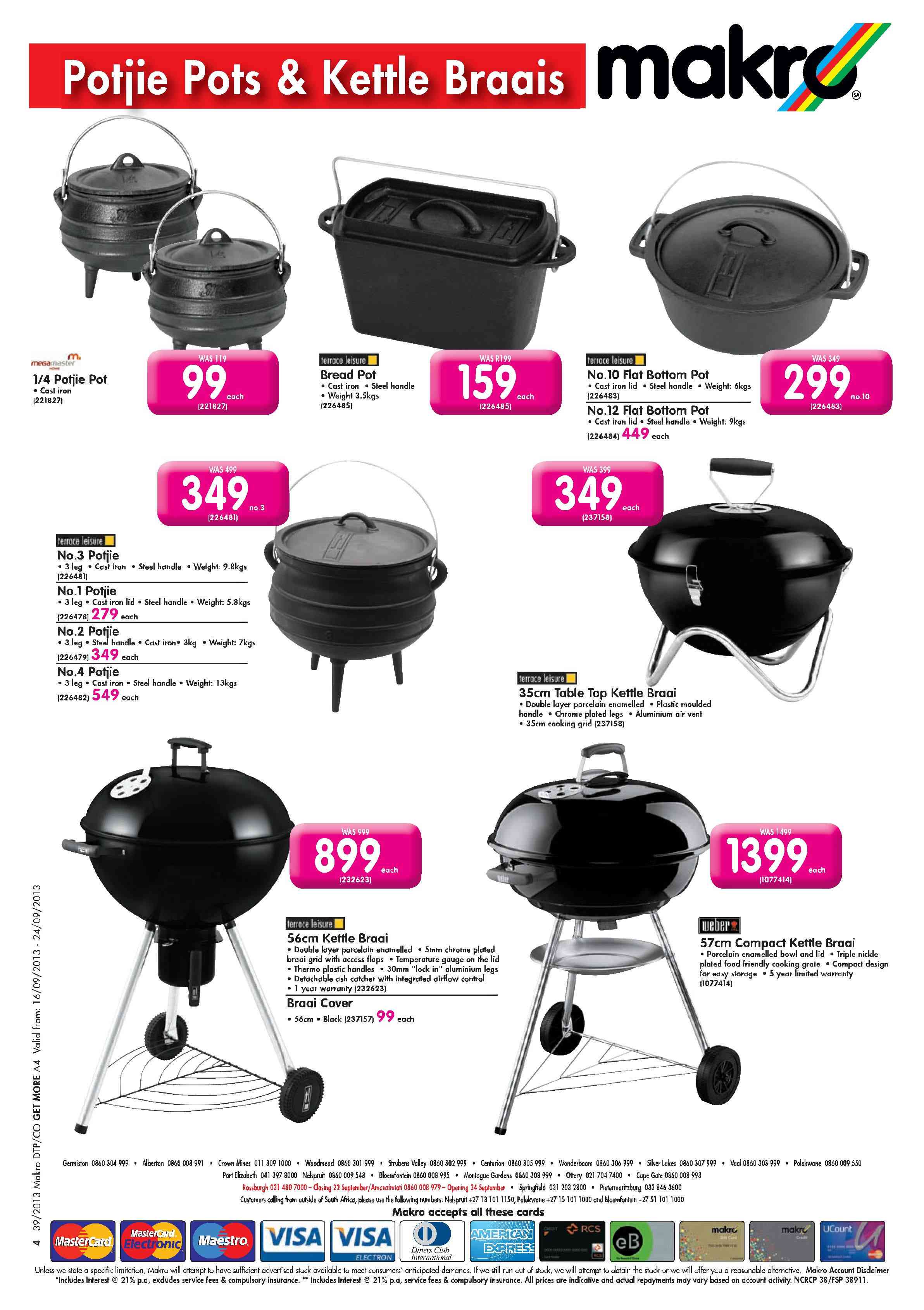 Special Megamaster 1/4 Potjie Pot Each — www.guzzle.co.za
