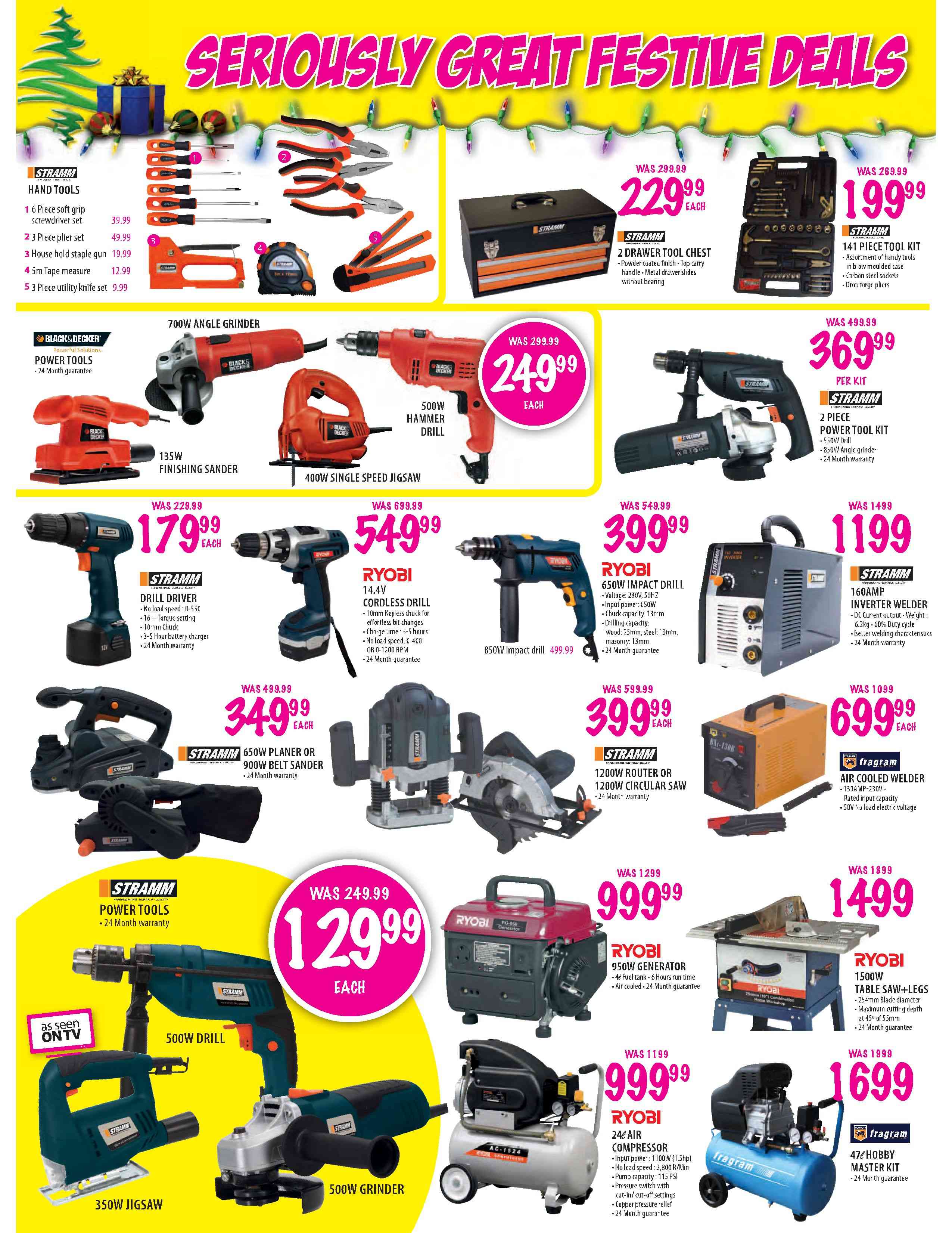 Special Stramm Power Tools 500W Drill/350W Jigsaw/500W Grinder-Each ...