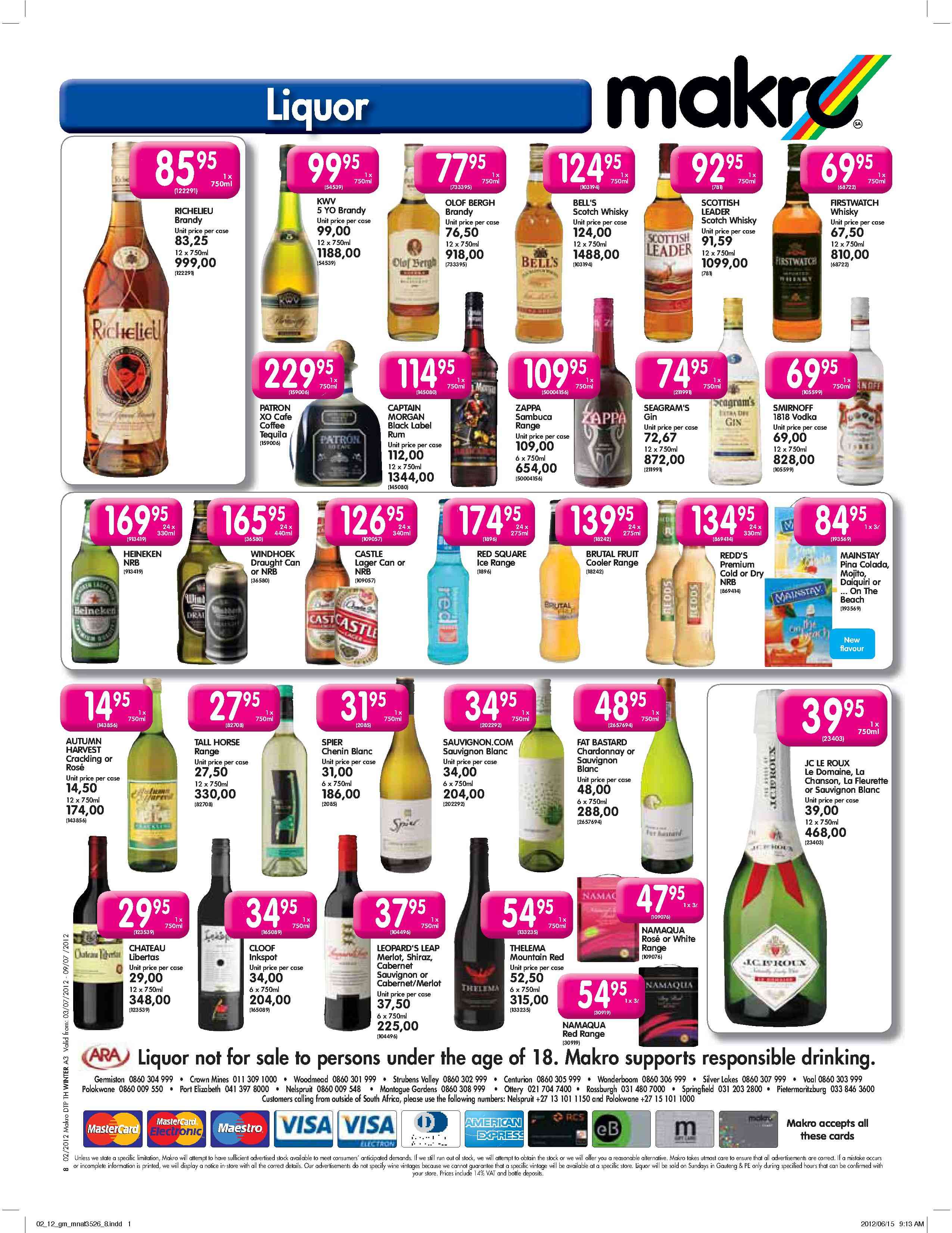 Special Olof Bergh Brandy-12 x 750ml — www.guzzle.co.za