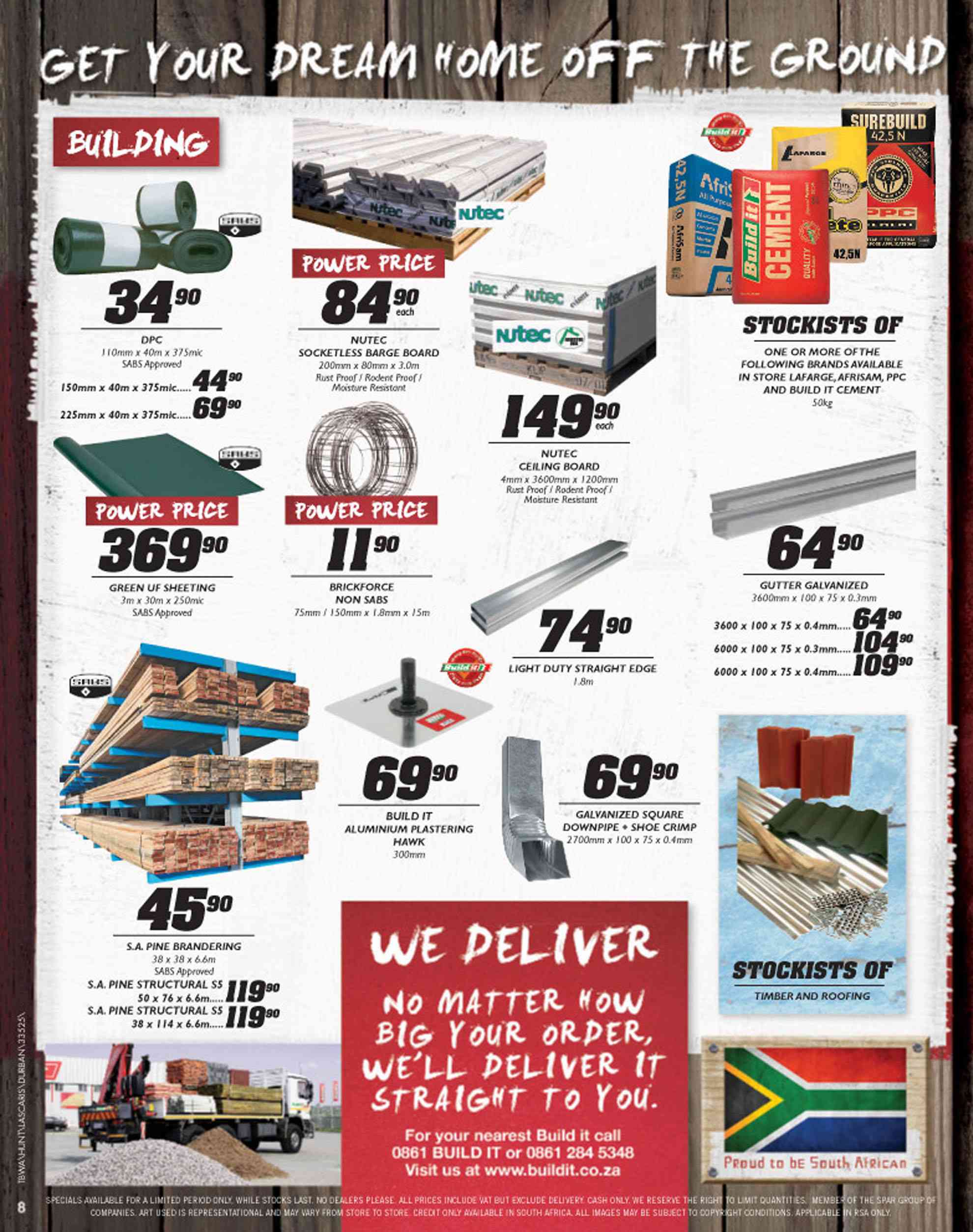 Special S.A. Pine-Brandering-38x38x6.6m — www.guzzle.co.za
