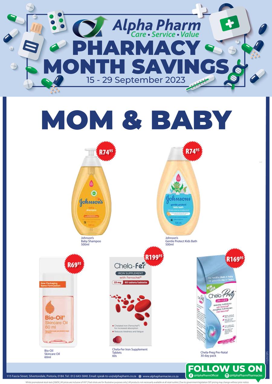 Alpha Pharm : Month Savings (15 September) — m.guzzle.co.za