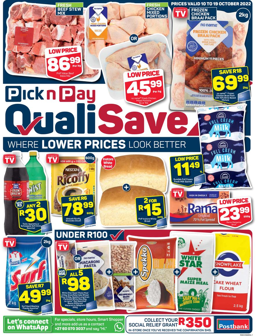 Pick n Pay QualiSave Eastern Cape : Month-End (10 October - 19 October ...