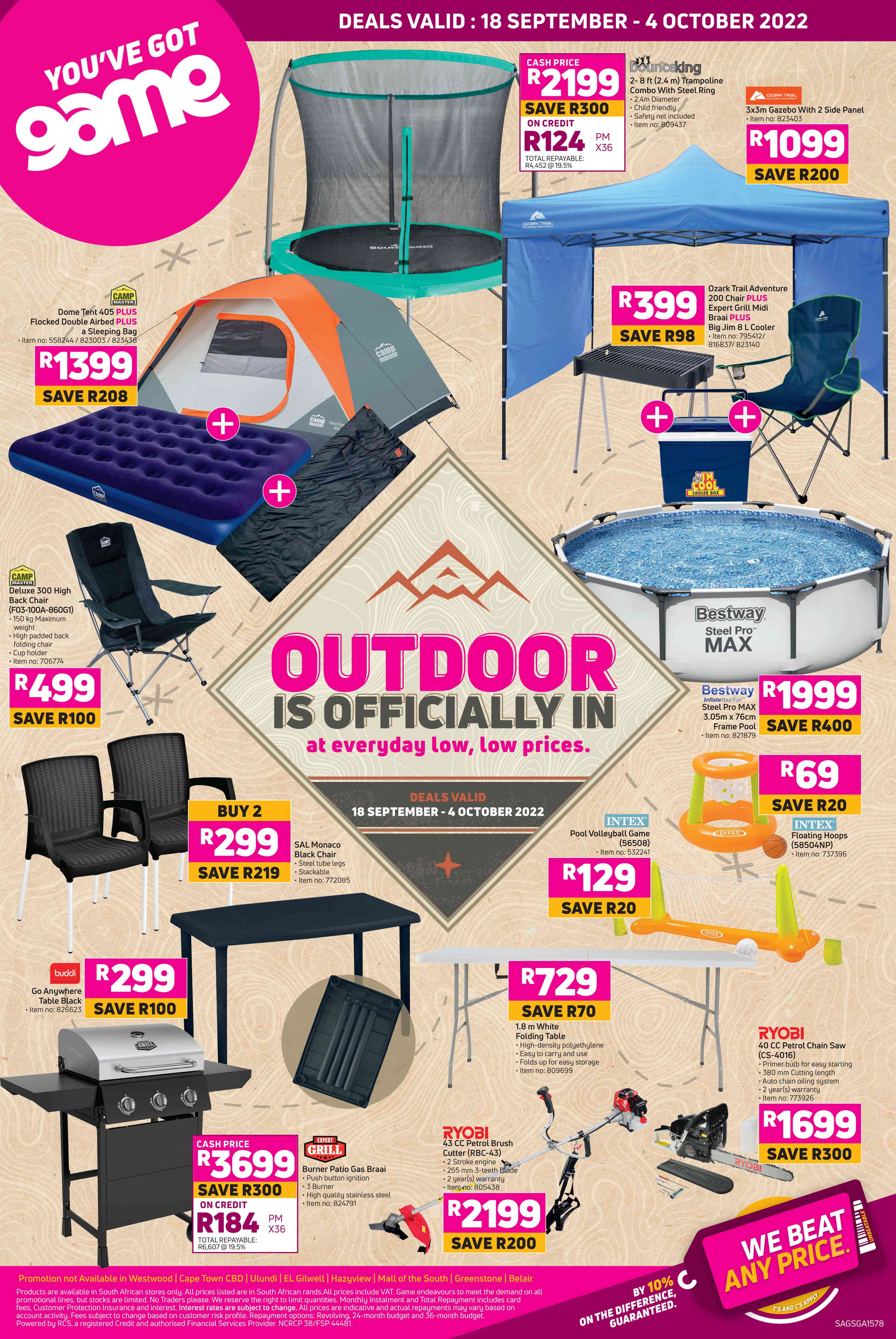 Special Campmaster Dome Tent 405 Plus Flocked Double Airbed Plus A ...