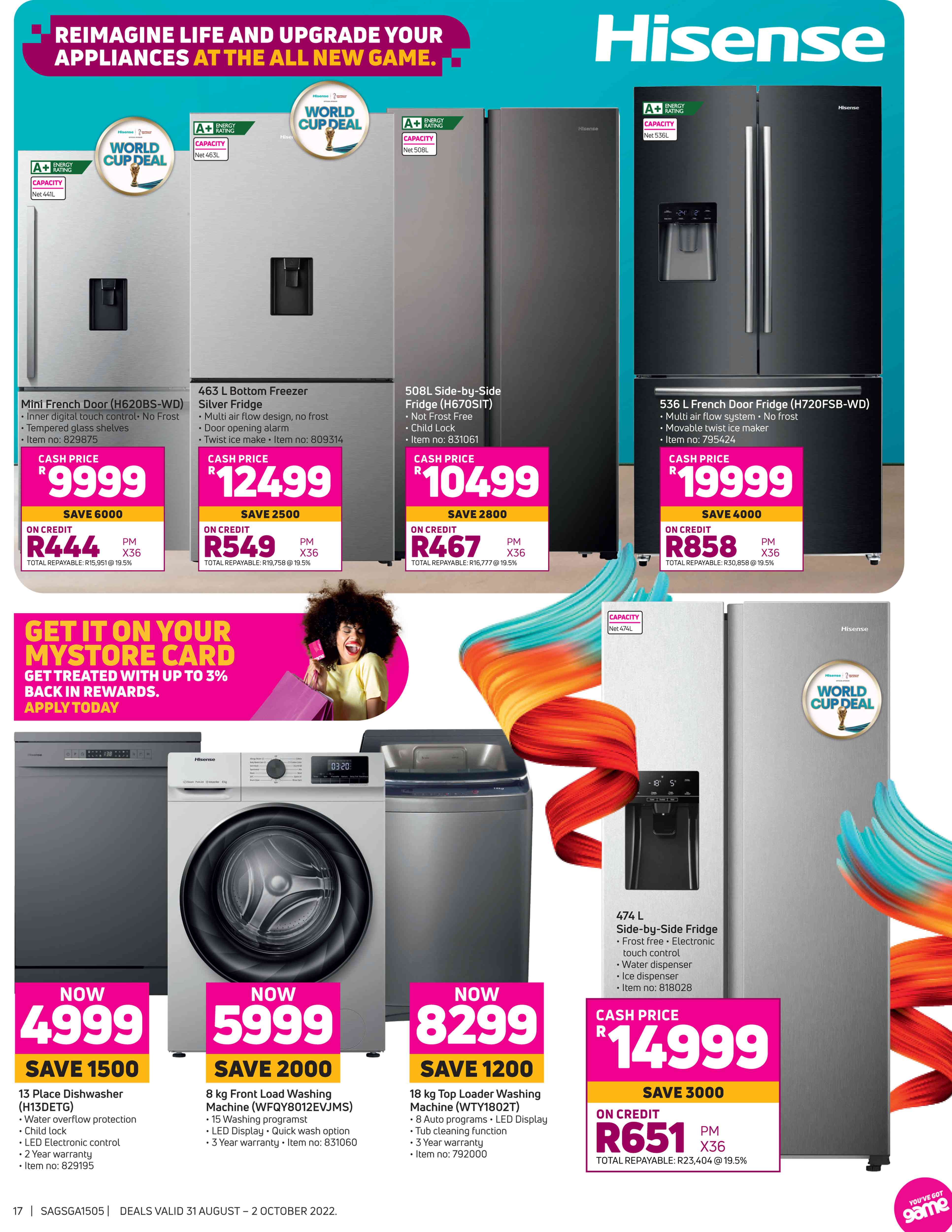 Special Hisense 441Ltr Mini French Door Refrigerator H620BS-WD — www ...