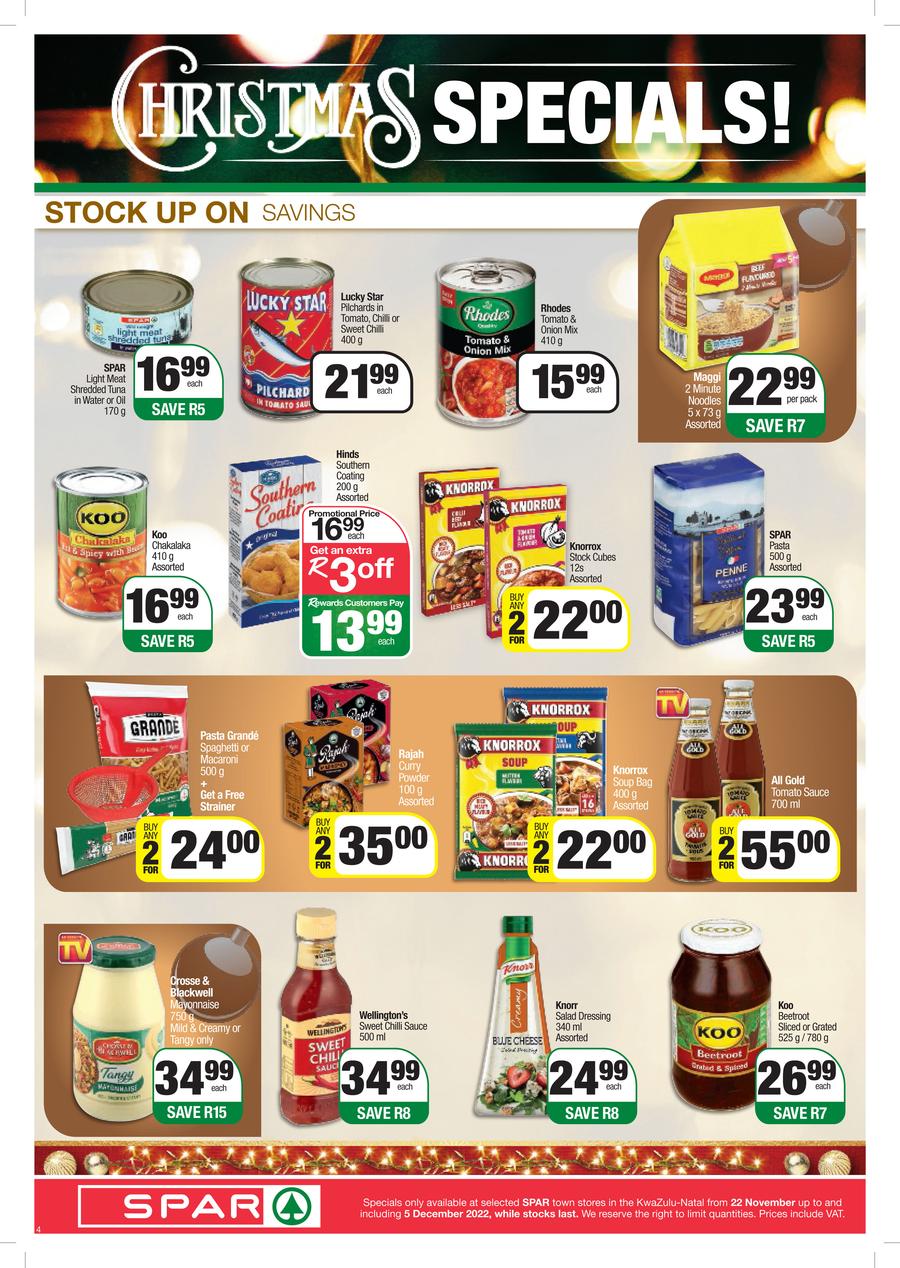 Spar KwaZulu-Natal : We're For Merry Christmas Smiles (22 November - 5 ...