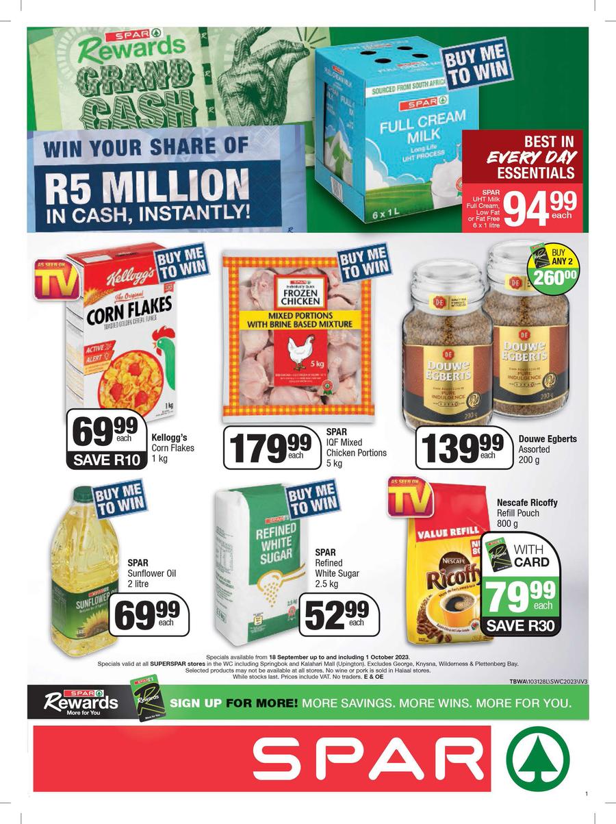 Superspar Western Cape, Avonwood, Boland, Parow, Gateway, Kraaifontein ...