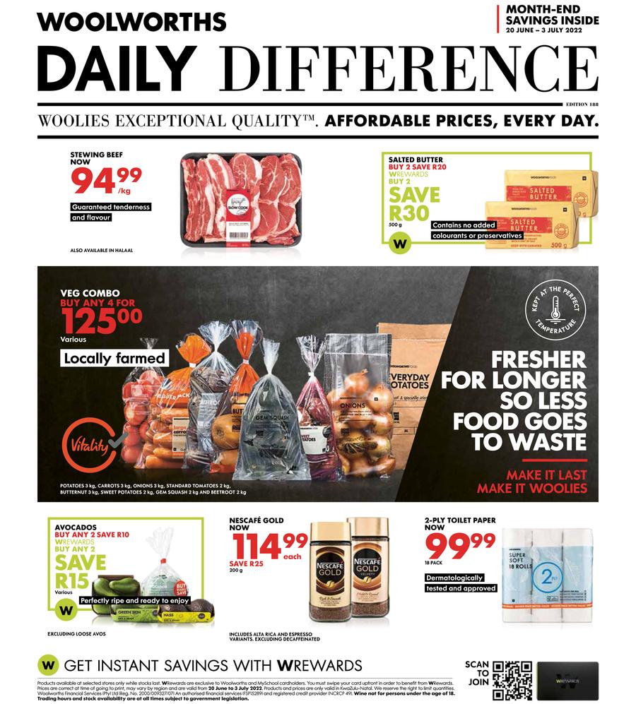 Woolworths KwaZulu-Natal : Daily Difference (20 June - 03 July 2022 ...