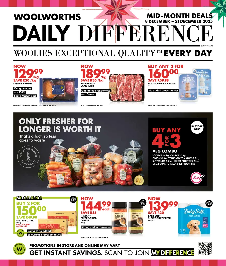 Woolworths KwaZulu-Natal : Daily Difference (08 December - 21 December ...