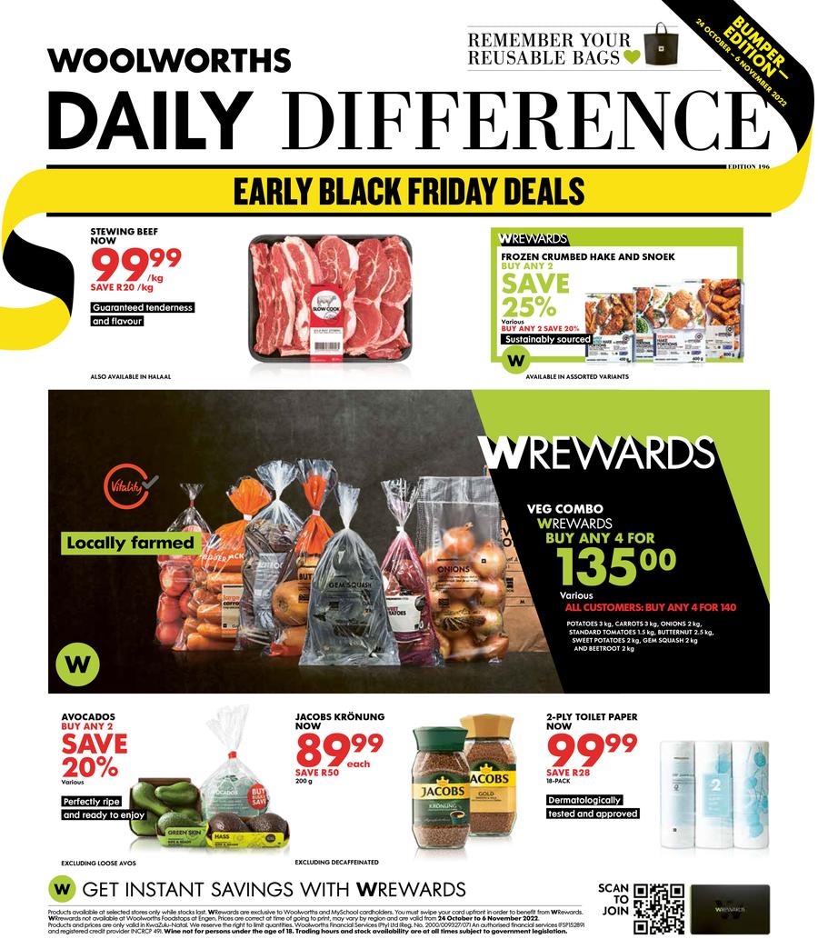 Woolworths KwaZulu-Natal : Daily Difference (24 October - 06 November ...