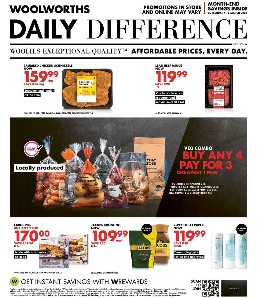 Woolworths KwaZulu-Natal : Daily Difference (20 February - 05 March ...