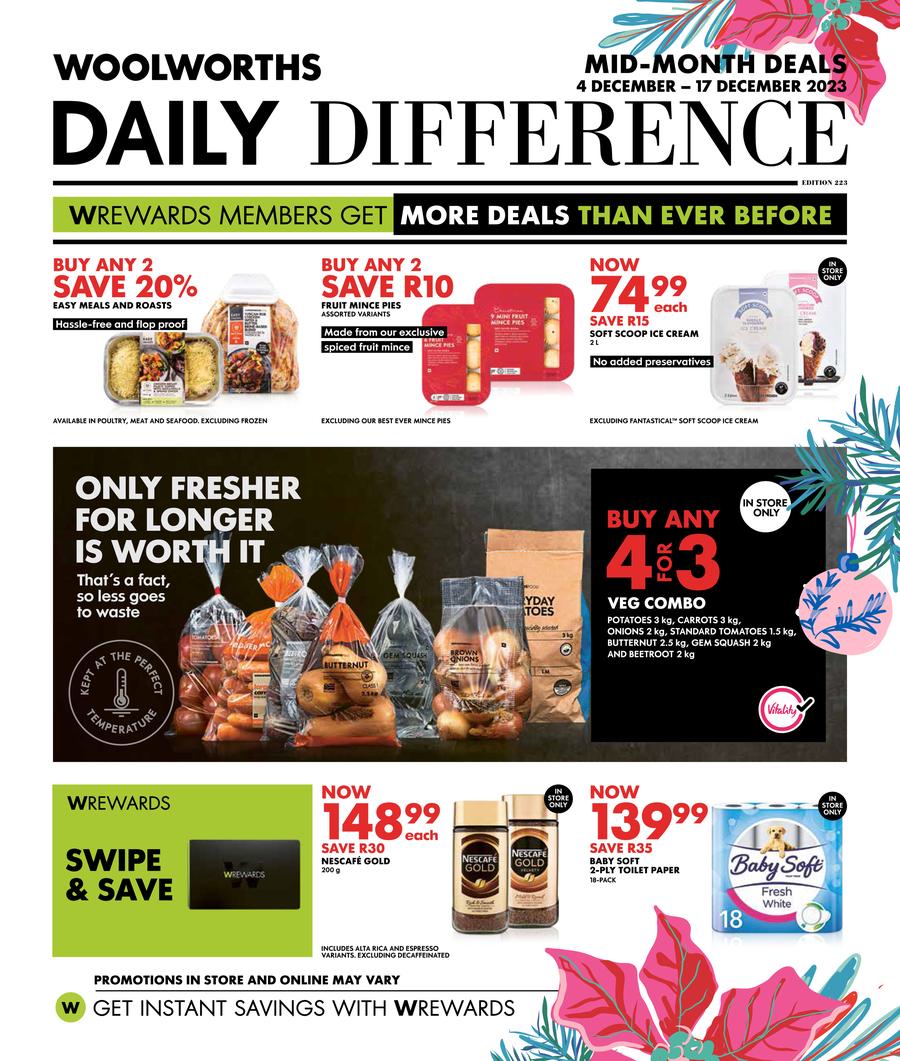 Woolworths KwaZulu-Natal : Daily Difference (04 December - 17 December ...
