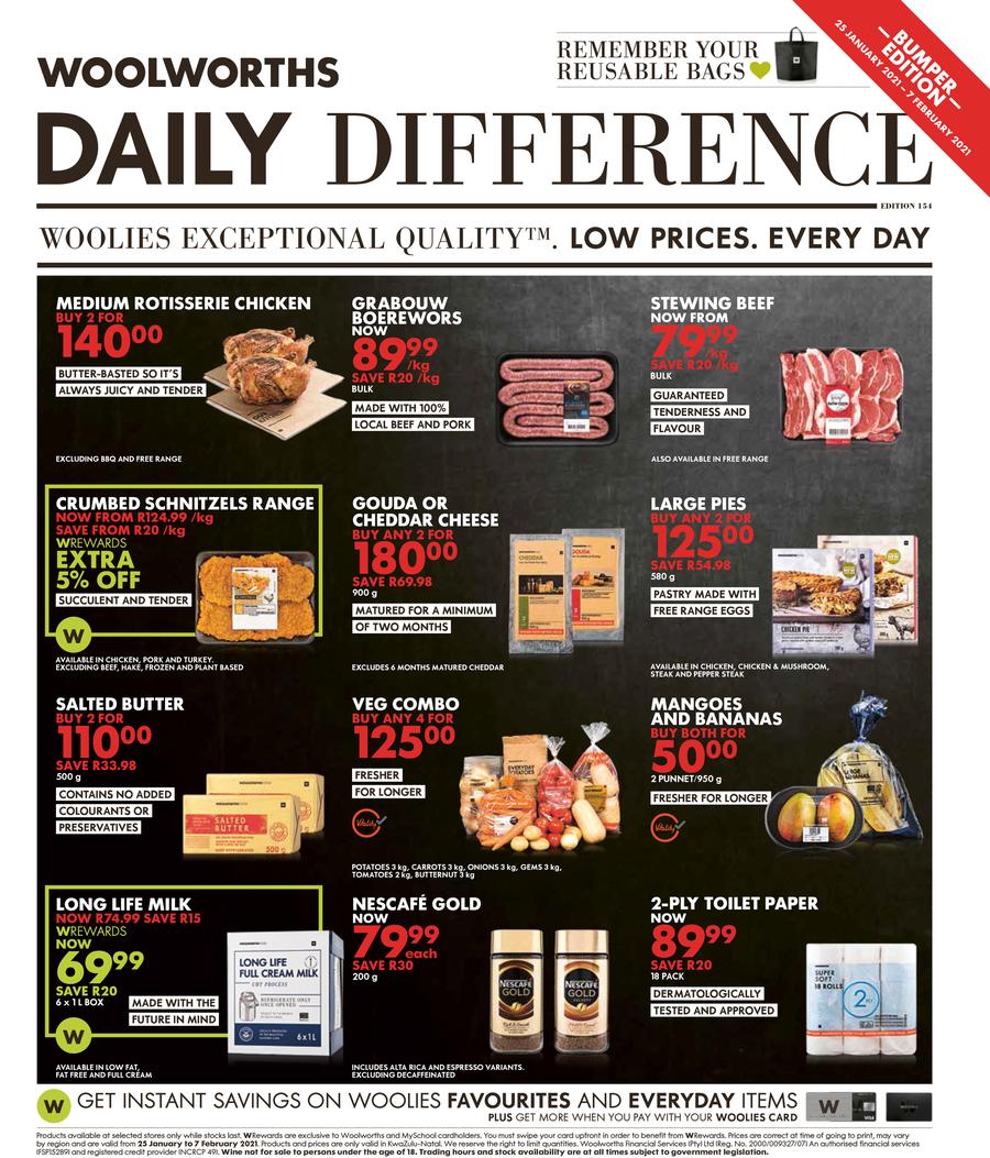 Woolworths KwaZulu-Natal : Daily Difference (25 January - 07 February ...