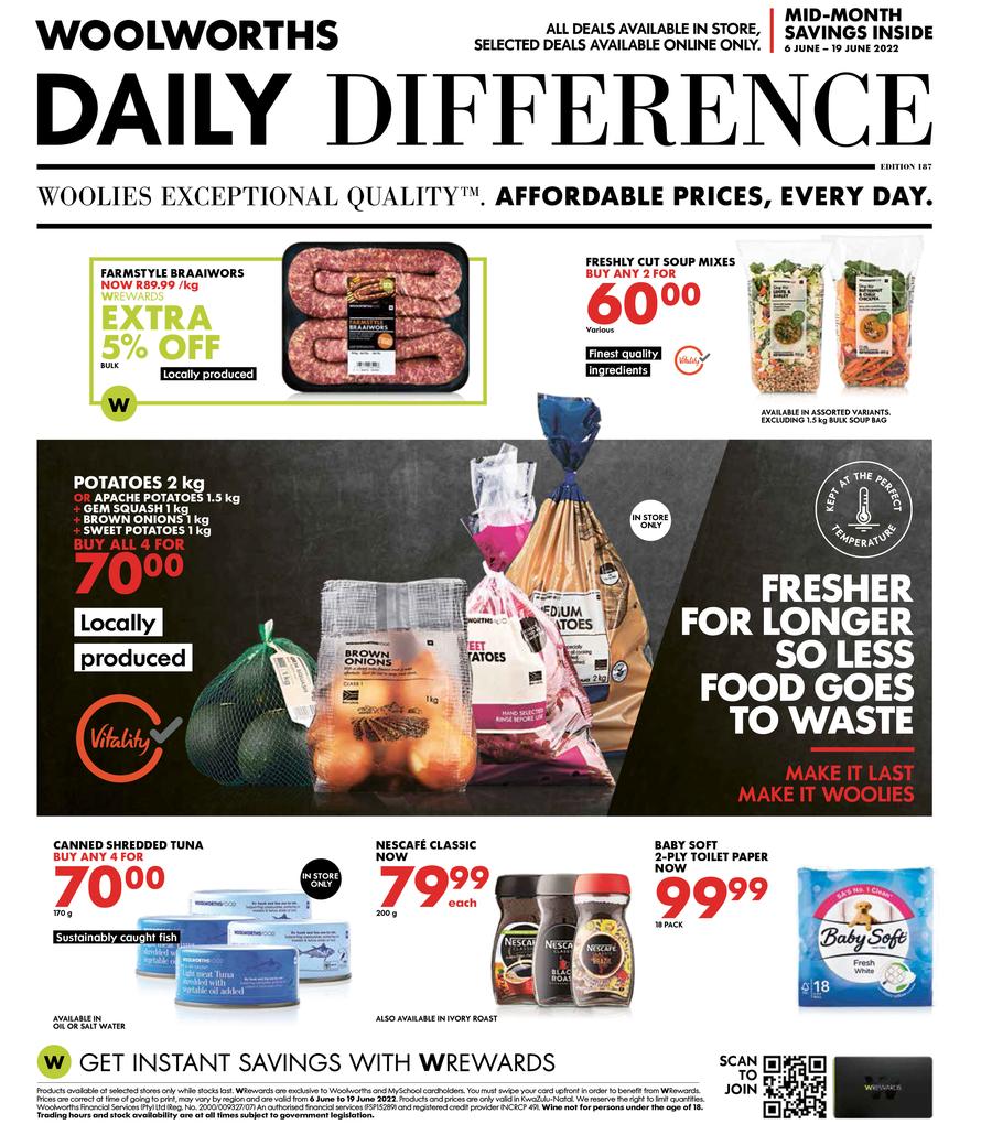 Woolworths KwaZulu-Natal : Daily Difference (06 June - 19 June 2022 ...