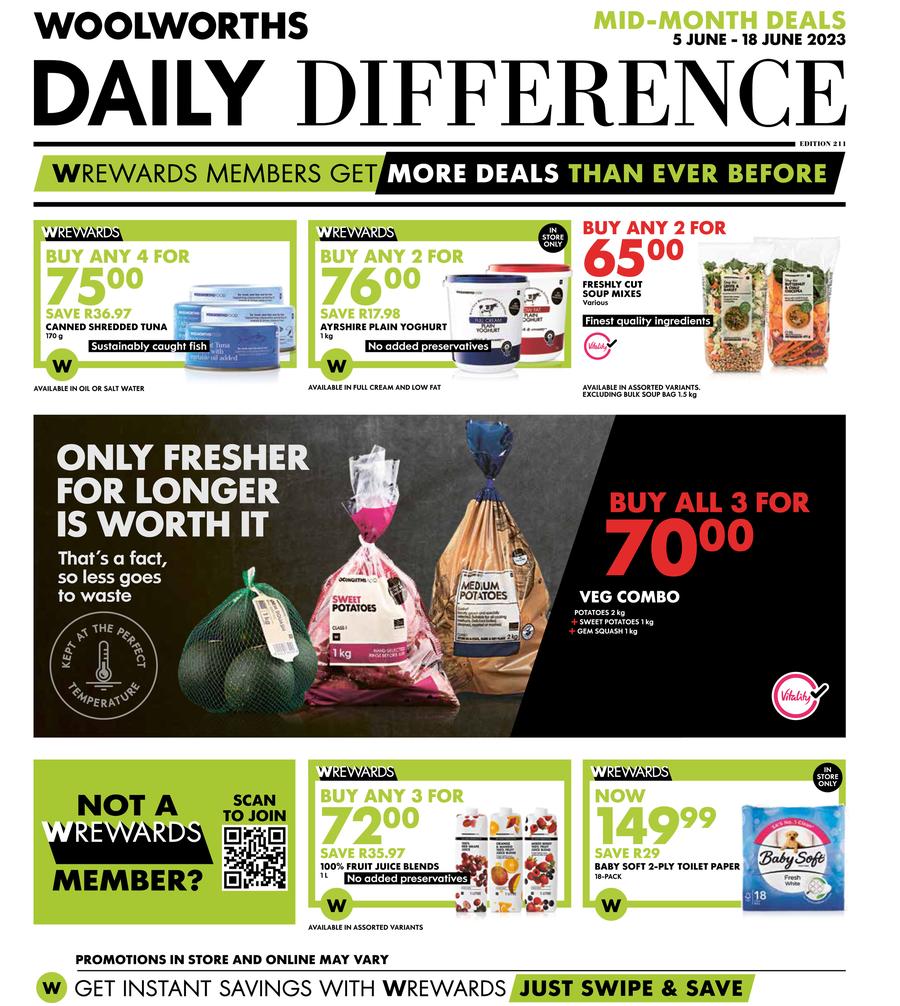 Woolworths KwaZulu-Natal : Daily Difference (05 June - 18 June 2023 ...