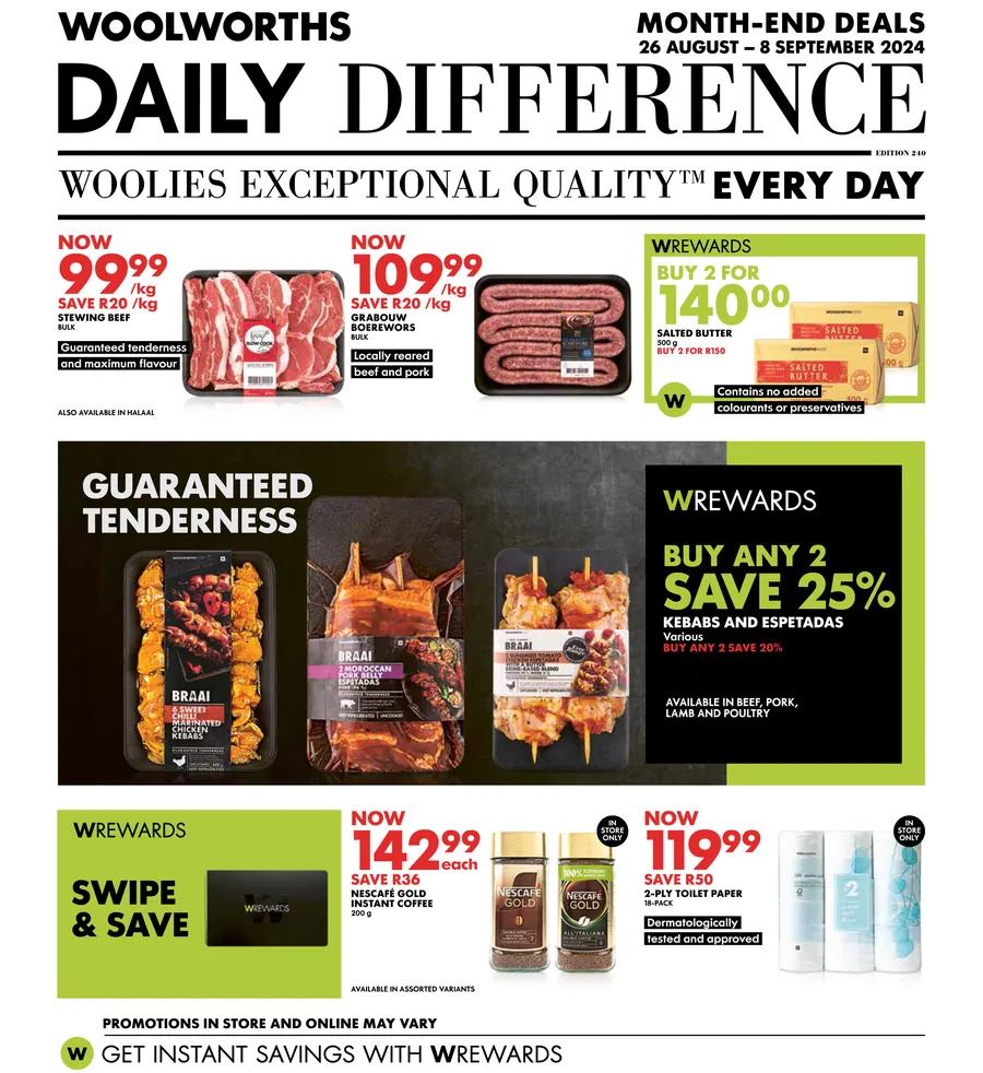 Woolworths KwaZulu-Natal : Daily Difference (26 August - 08 September ...