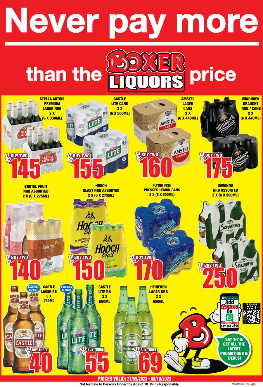 Boxer Liquor Free State & North West : Never Pay More Than The Boxer ...