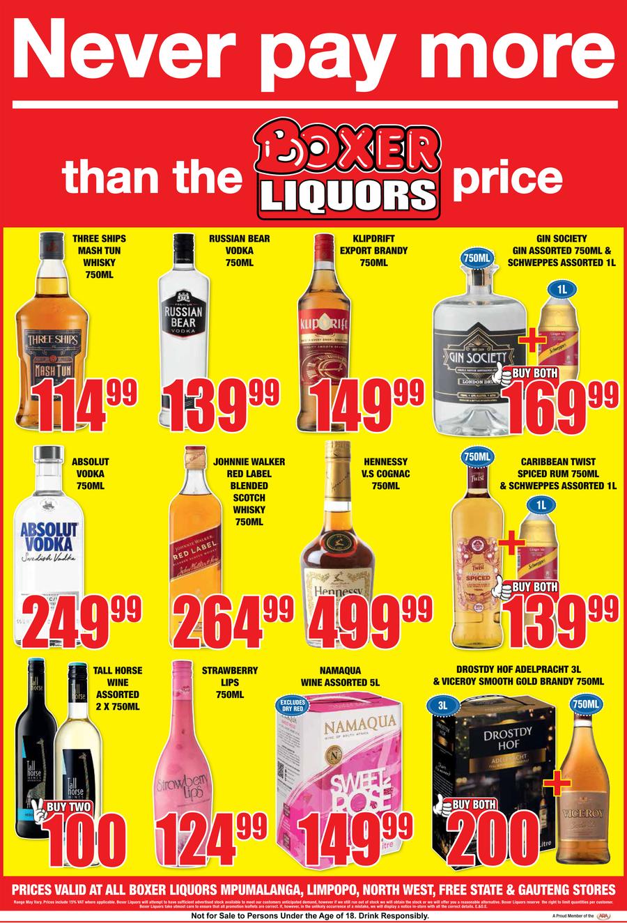 Boxer Liquor Eastern Cape : Never Pay More Than The Boxer Price (11 ...