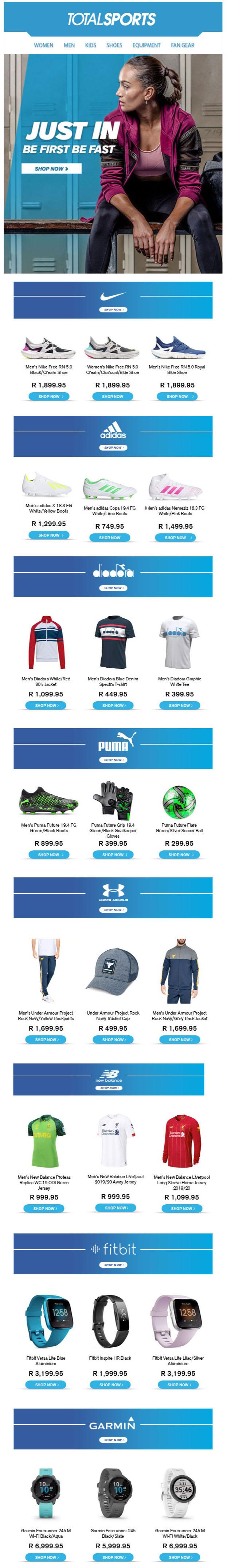 Total Sports : Deals (12 Jun 2019 - While Stocks Last) — m.guzzle.co.za
