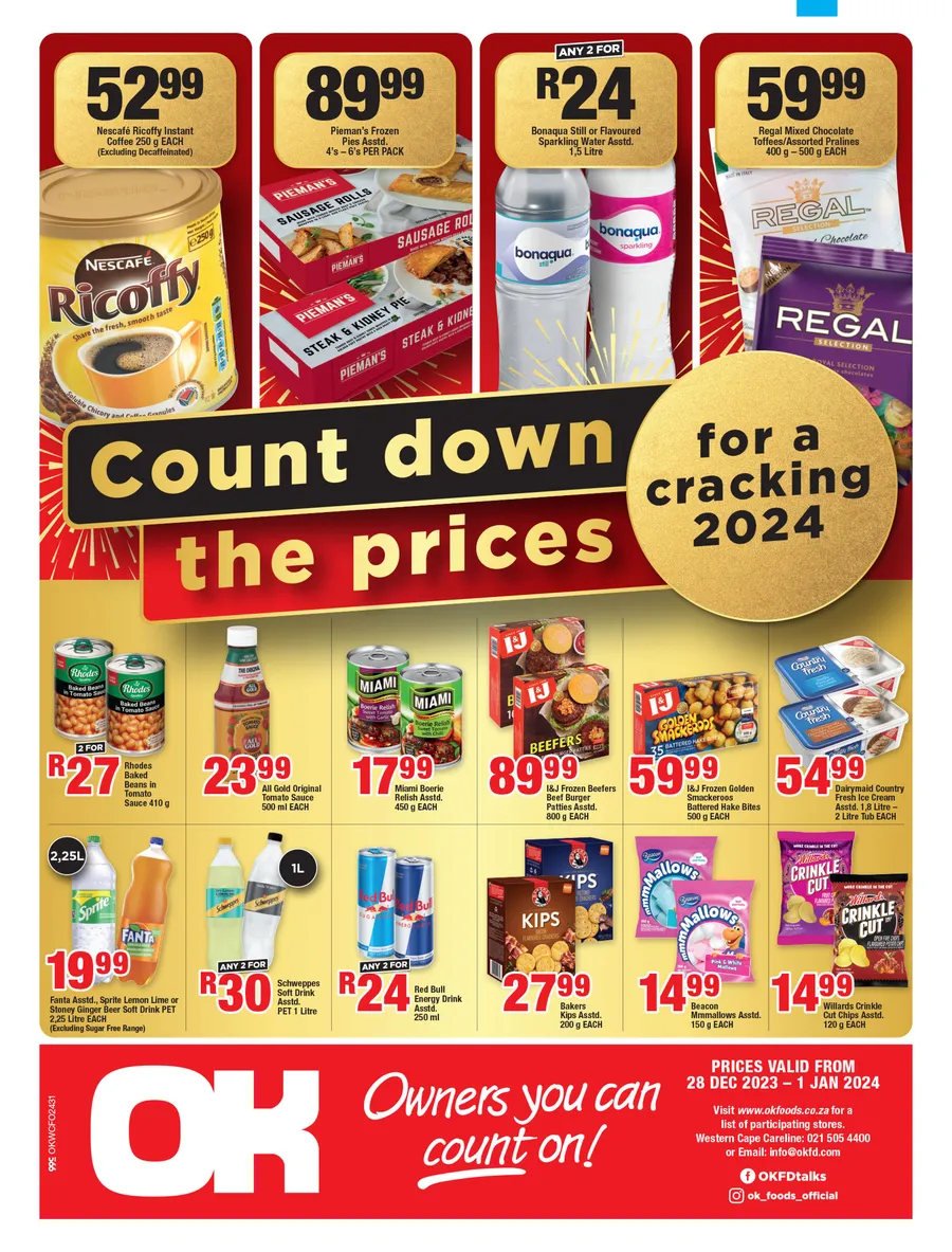 OK Foods Western Cape : Count Down The Prices (28 December 2023 - 1 ...