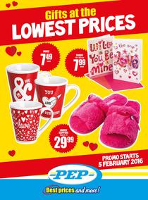 Pep : Gifts At The Lowest Prices (5 Feb - 14 Feb 2016) — www.guzzle.co.za