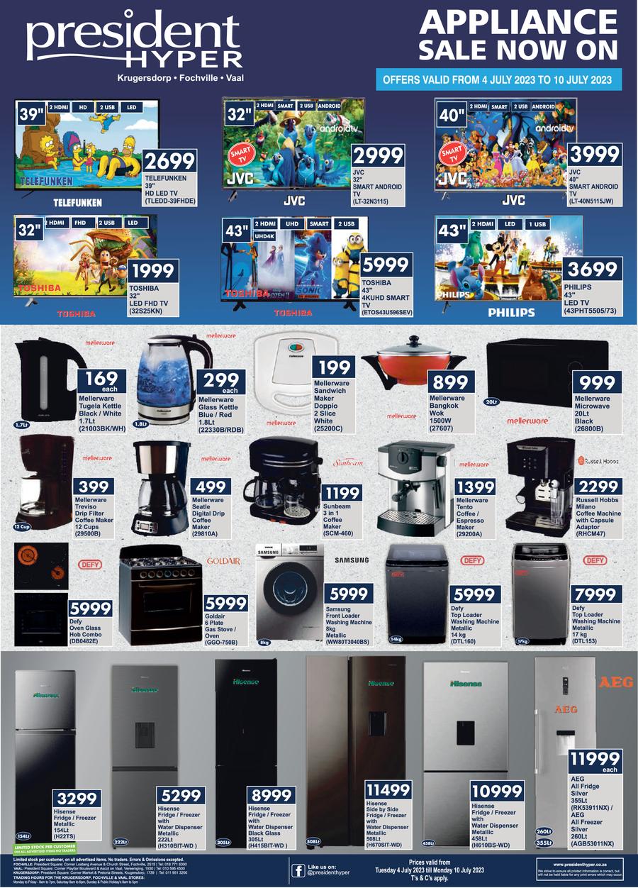 President Hyper : Appliance Sale Now On (4 July - 10 July 2023) — m ...