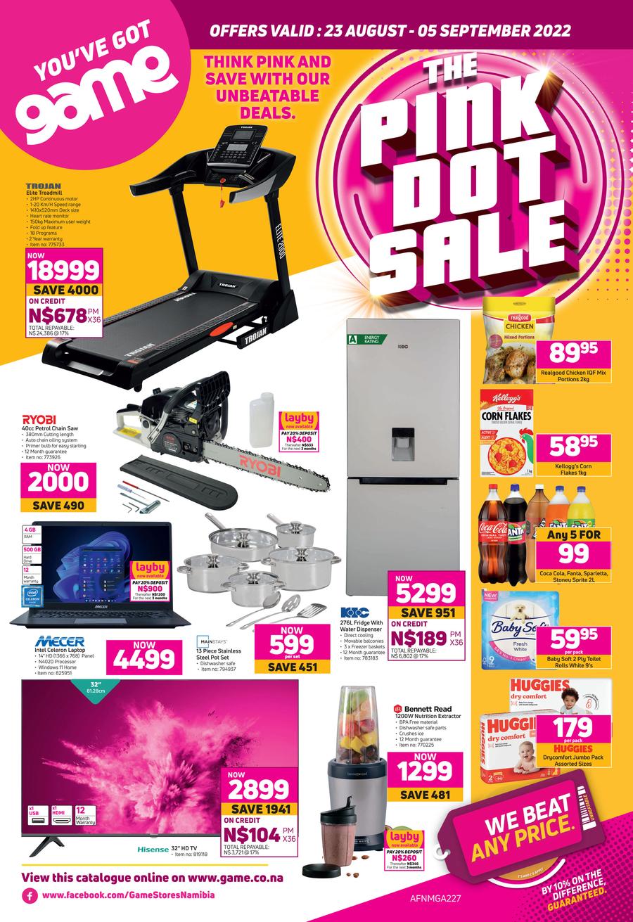 Game Namibia : The Pink Dot Sale (23 August - 5 September 2022) — m.guzzle.co.za