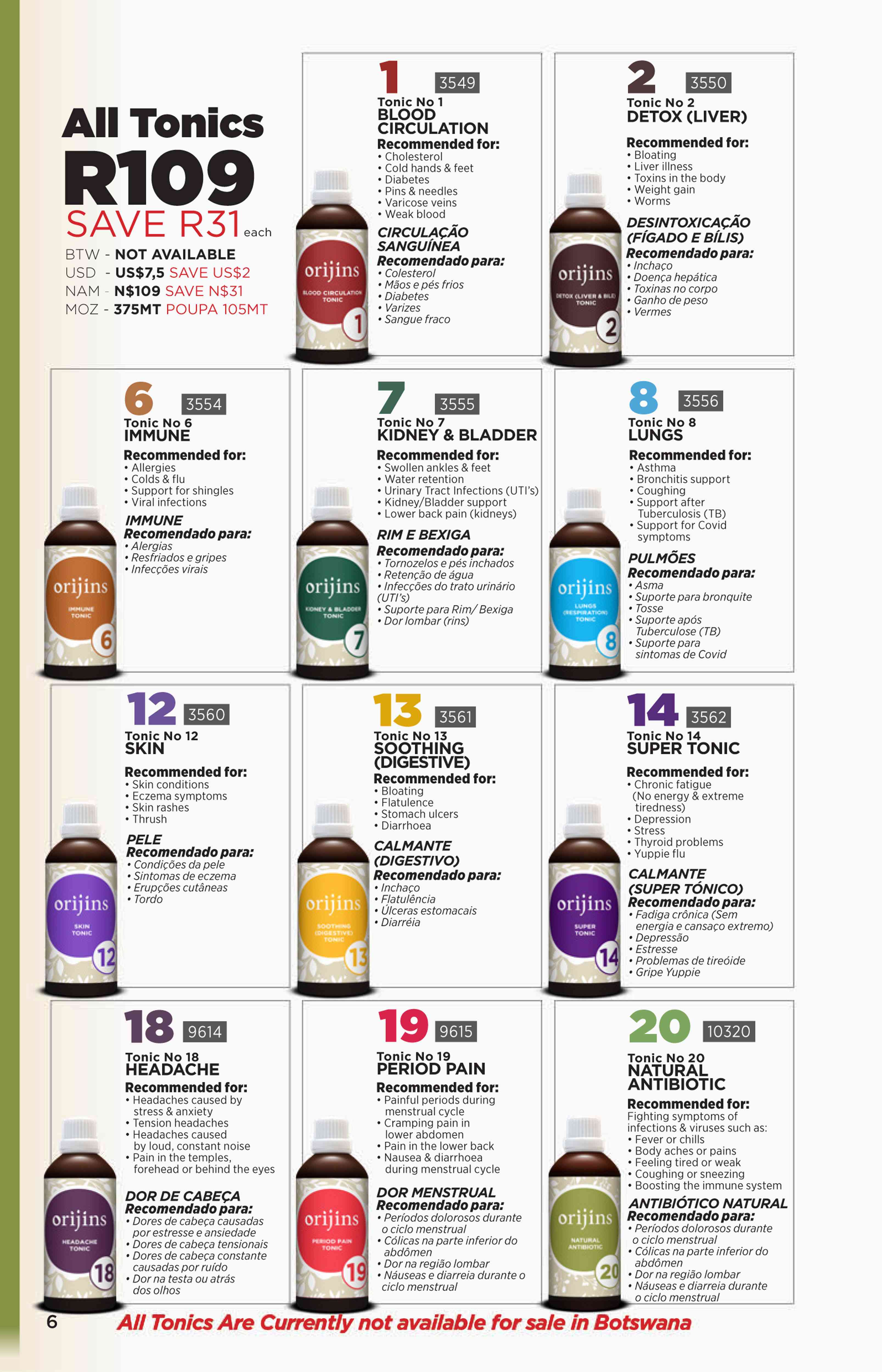 Special Orijins Tonic No.20 For Natural Antibiotic 10320-Each — www ...