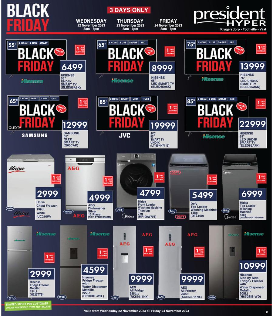President Hyper : Black Friday Appliances (22 November - 24 November ...