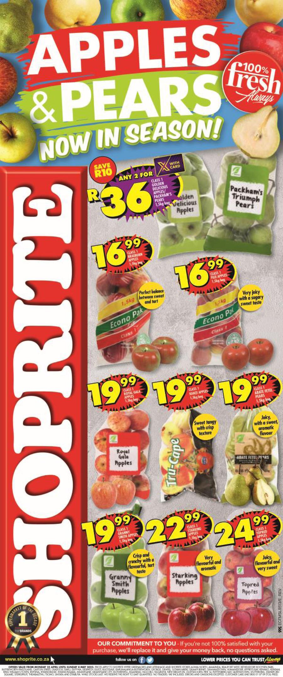 Shoprite Eastern Cape : Apples & Pears Now Is Season (25 April - 8 May ...