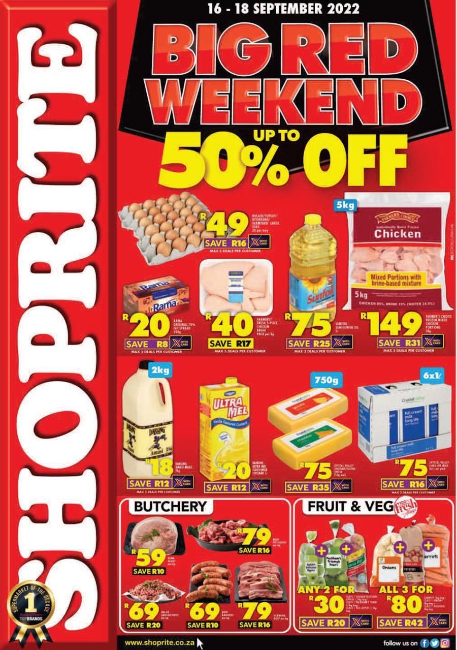 Shoprite Eastern Cape : Big Red Weekend (16 September - 18 September ...